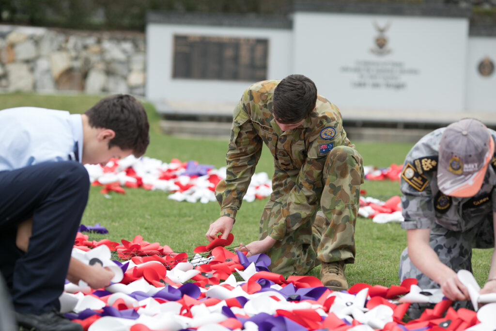 Churchie students make 4,000 poppies for Armistice Day Centenary artwork