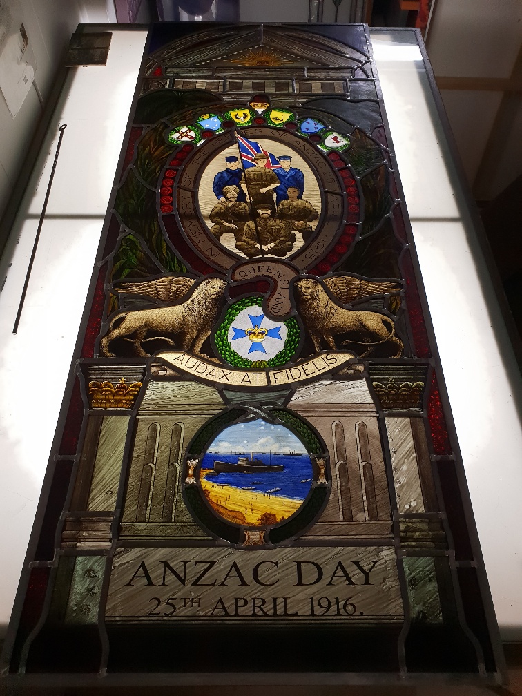 Extraordinary stained glass window to honour the Anzacs