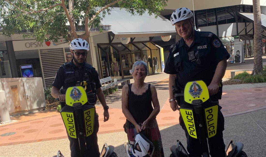 Blue-haired priests ride to Darwin