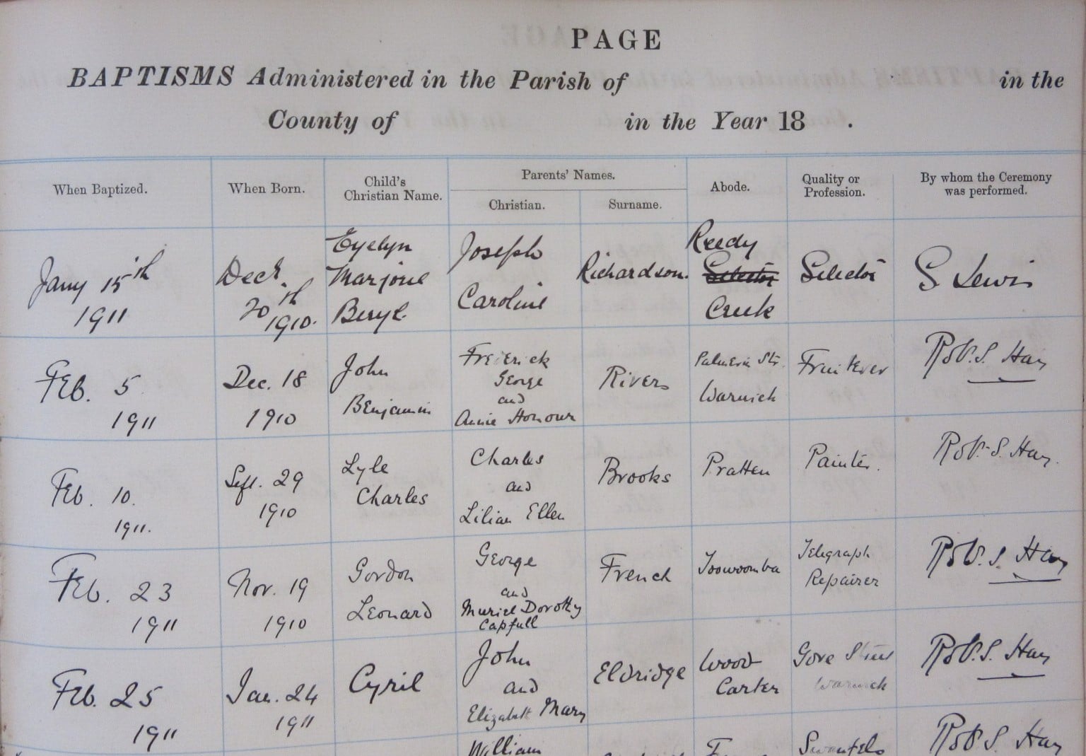 The archiving of parish records