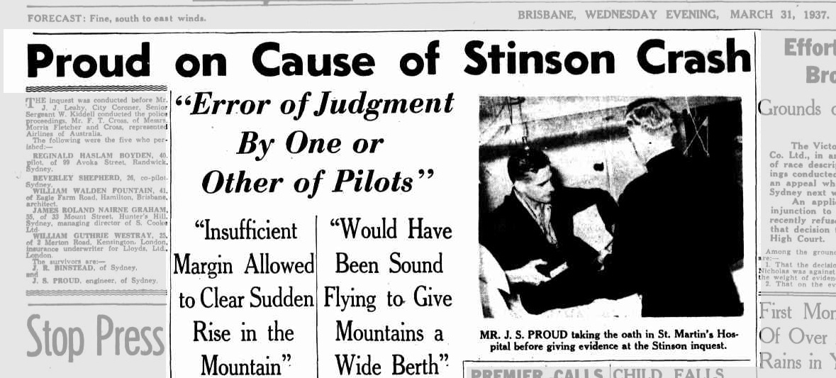 The Stinson plane crash and the SSA
