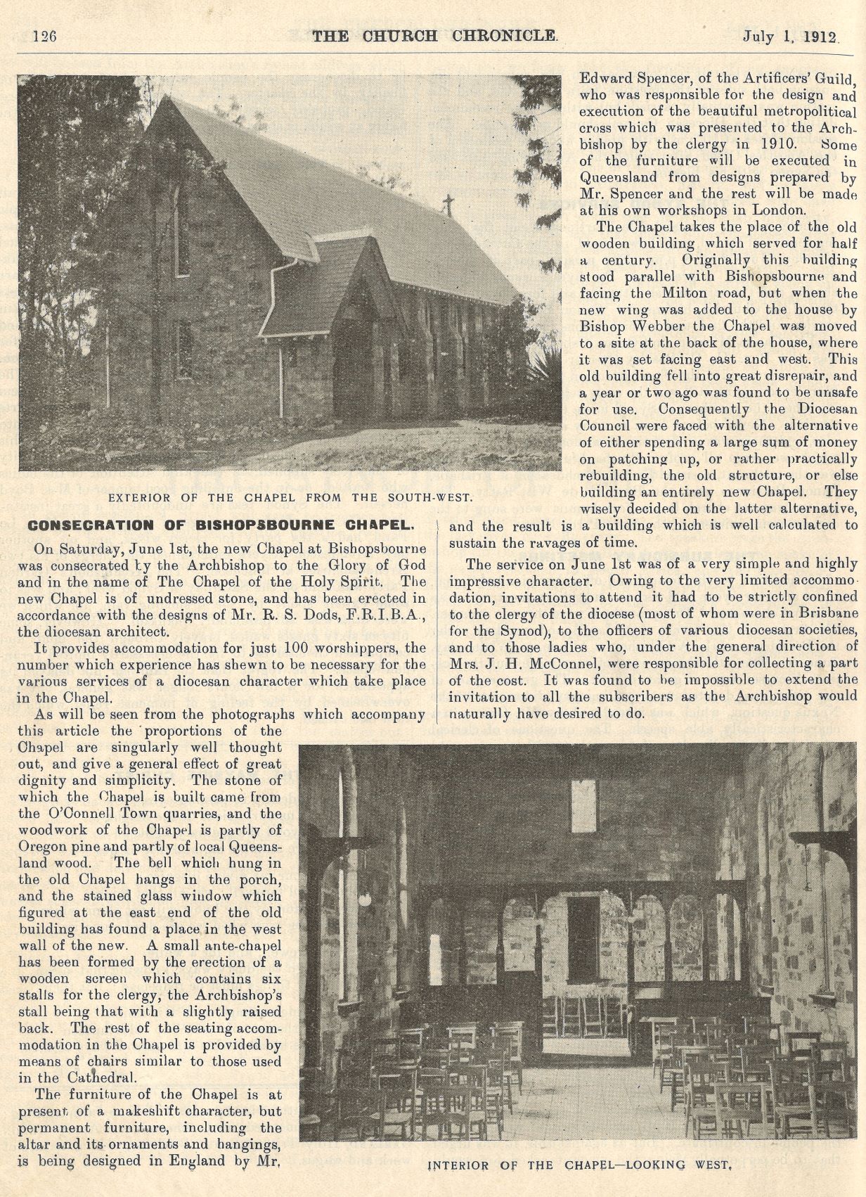 The Chapel of The Holy Spirit: manifestations and mystery